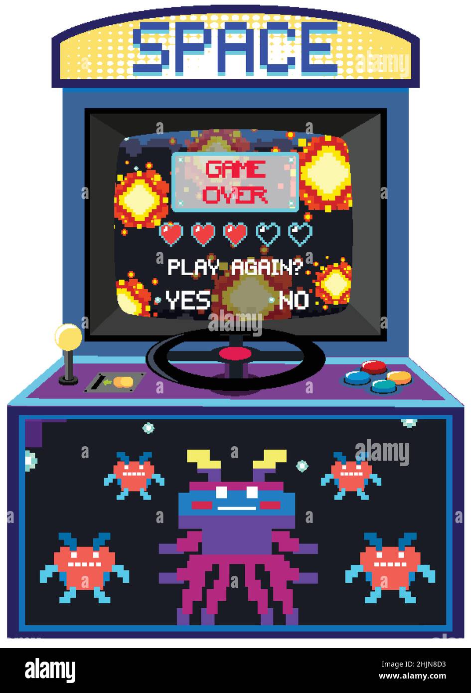 Electronic arcade games machine Stock Vector Images - Alamy