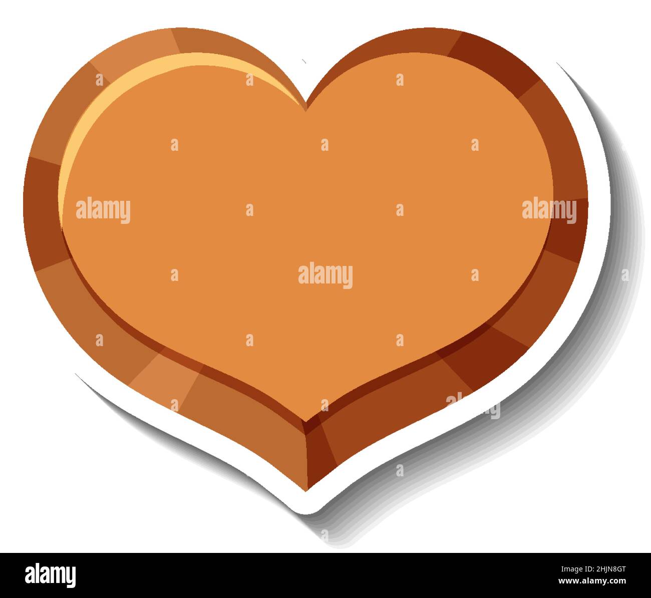 Isolated heart button icon in cartoon style illustration Stock Vector ...