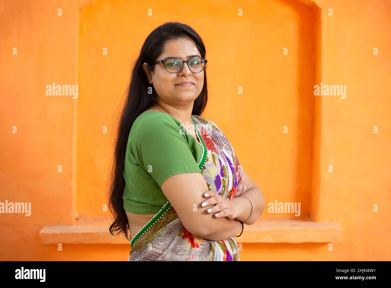 Indian woman hands folded in hi-res stock photography and images - Alamy