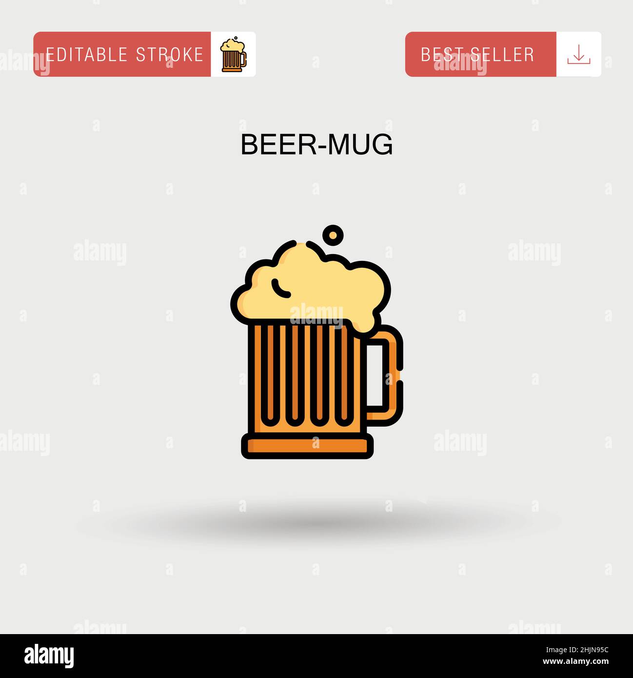 Beer mug isolated Stock Vector Images - Alamy