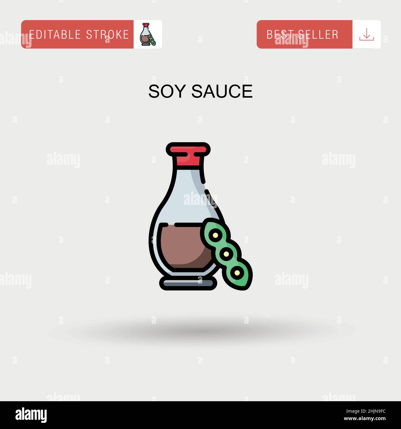 Soy sauce Simple vector icon Stock Vector Image & Art - Alamy