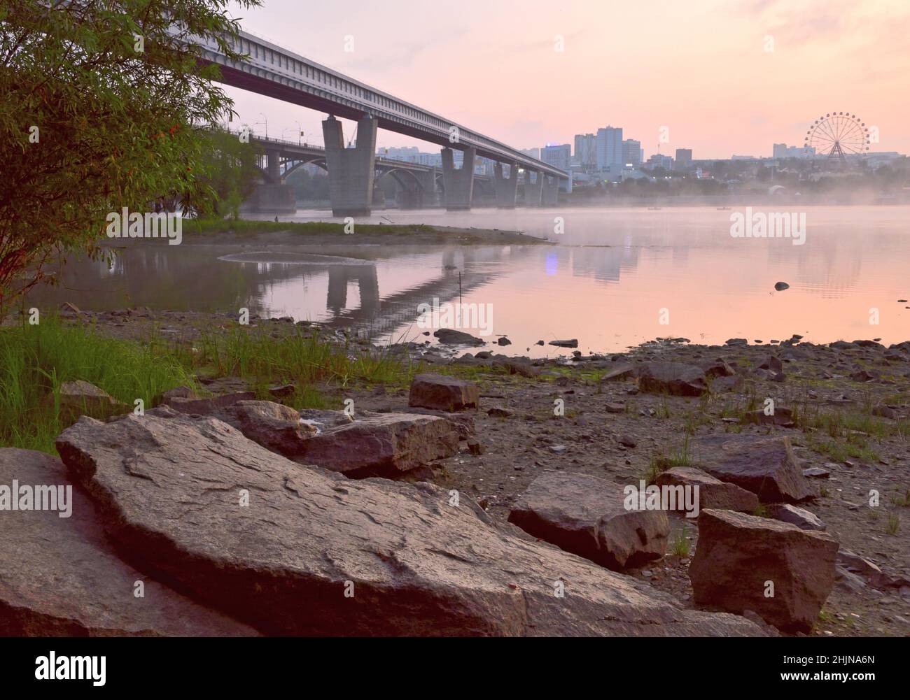 Big stones on the riverbank hi-res stock photography and images - Alamy