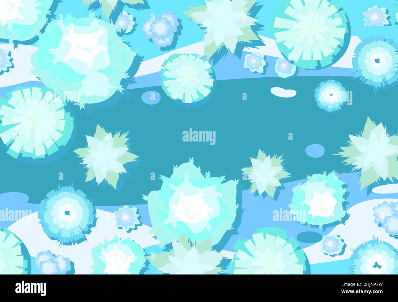 Lake ice in forest Stock Vector Images - Alamy