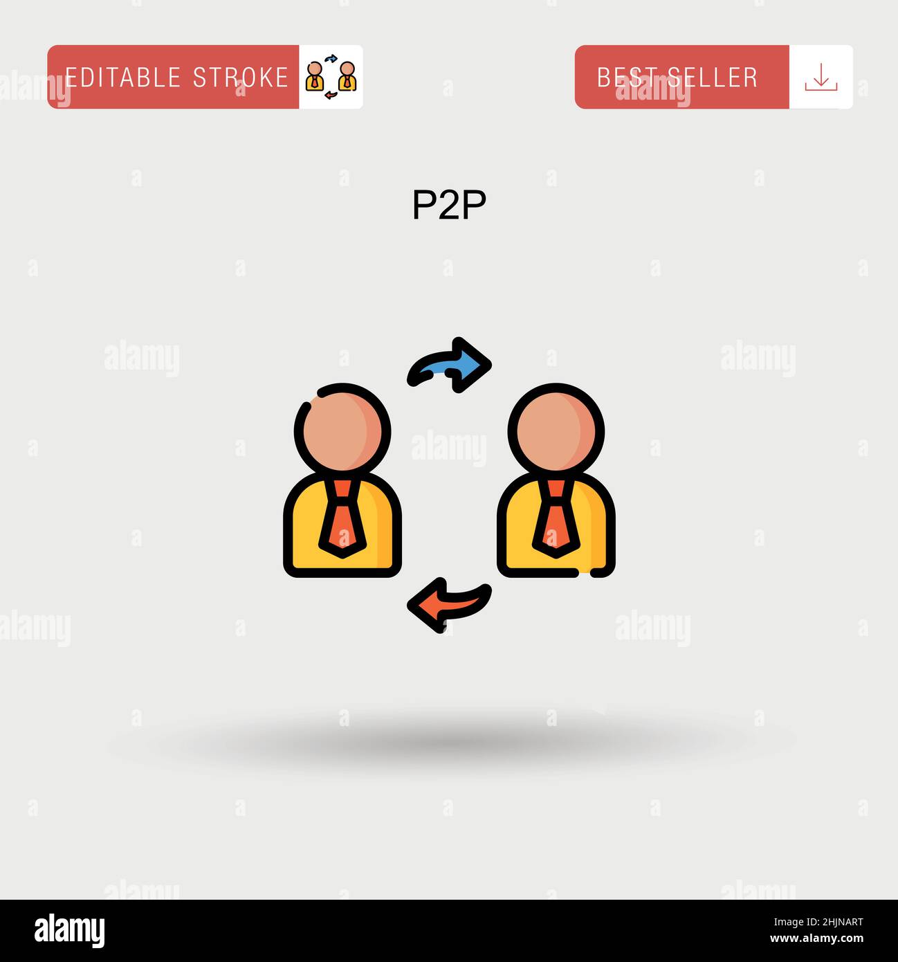 P2p Simple vector icon Stock Vector Image & Art - Alamy