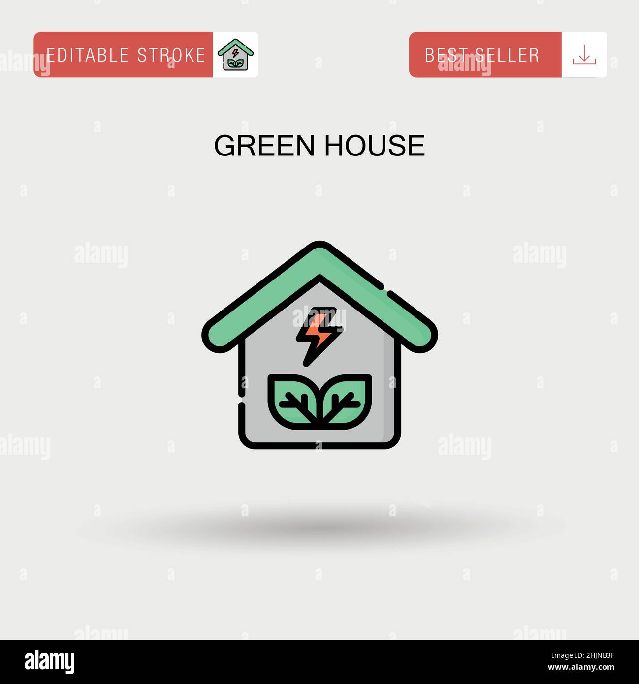 Green house Simple vector icon Stock Vector Image & Art - Alamy