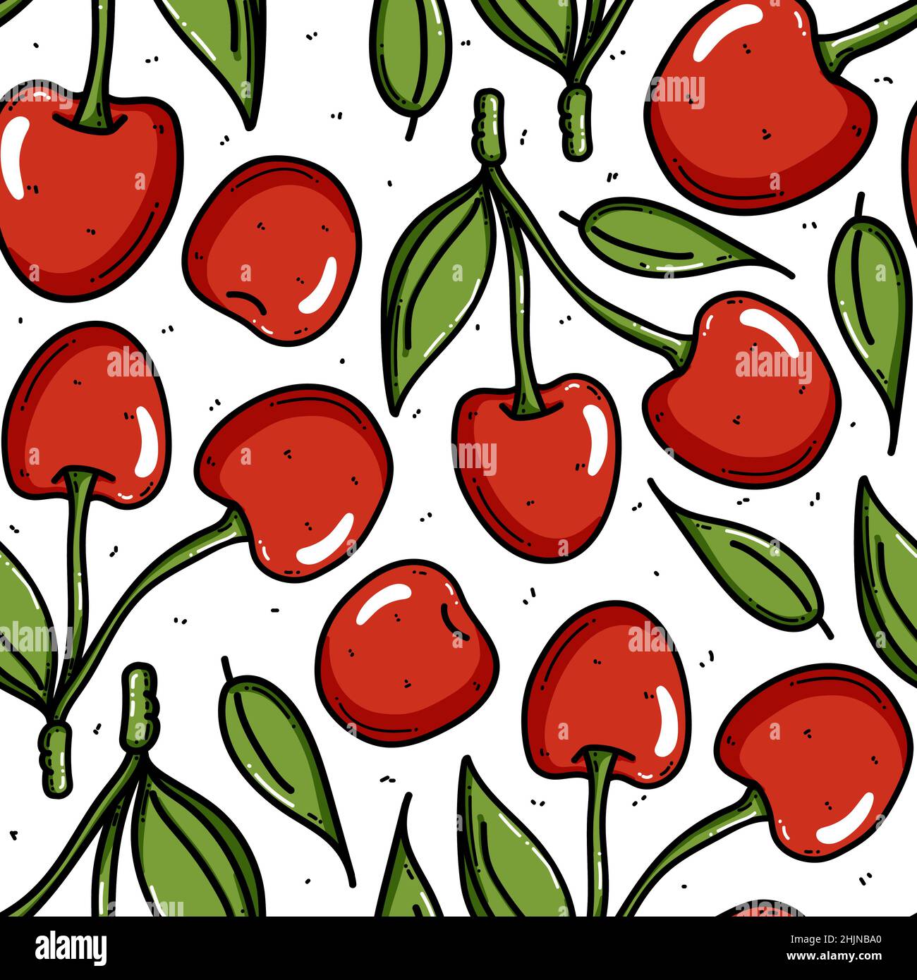 Cherry background, seamless pattern vector illustration. Good for ...