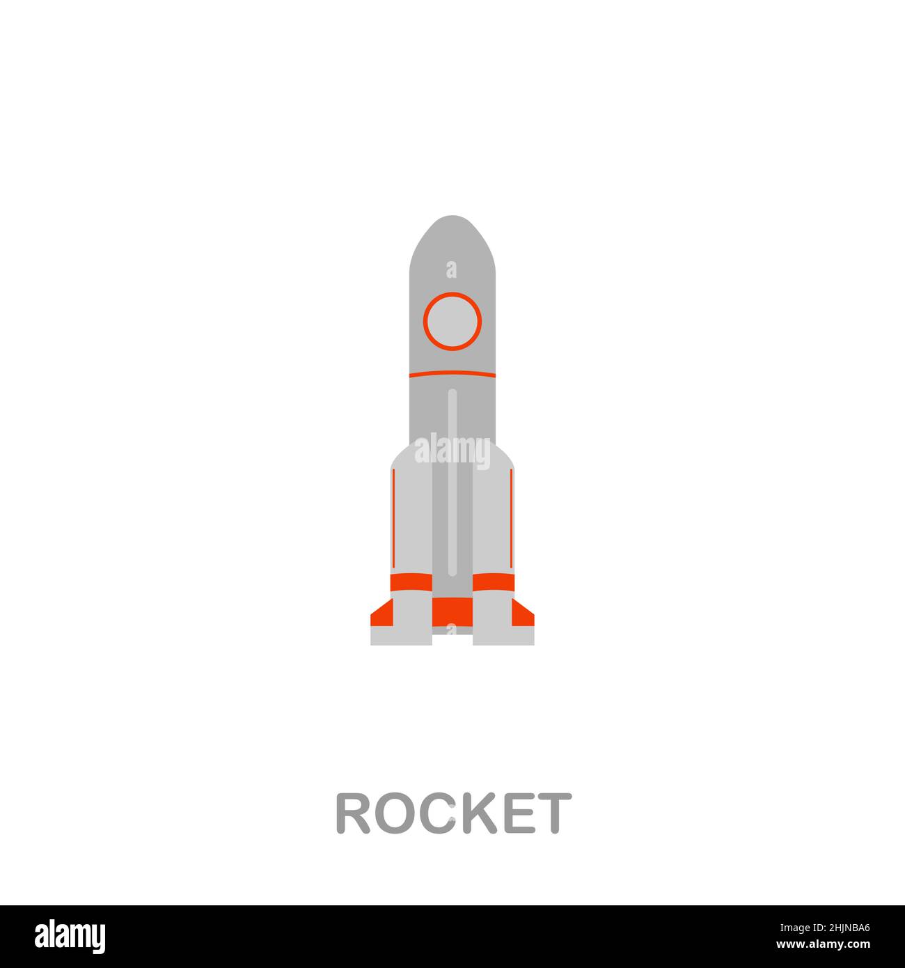 Rocket flat icon. Colored element sign from transport collection. Flat ...