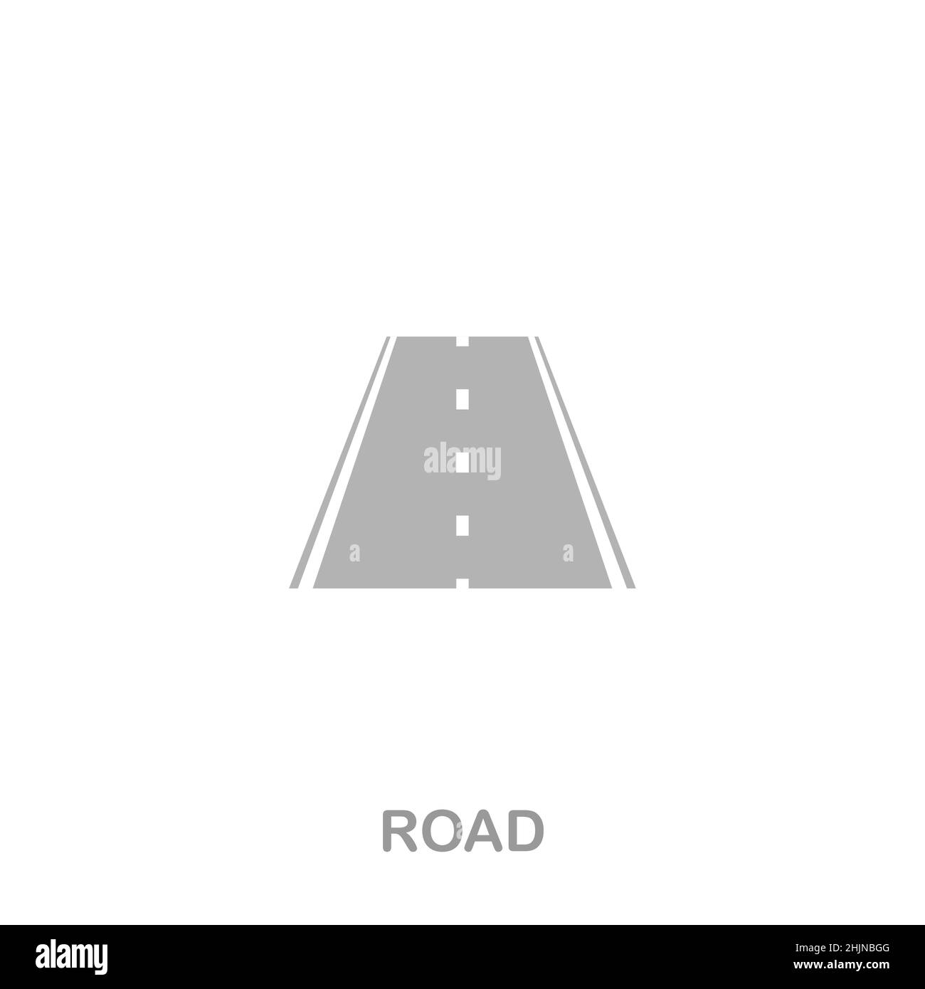 Road flat icon. Colored element sign from transport collection. Flat ...
