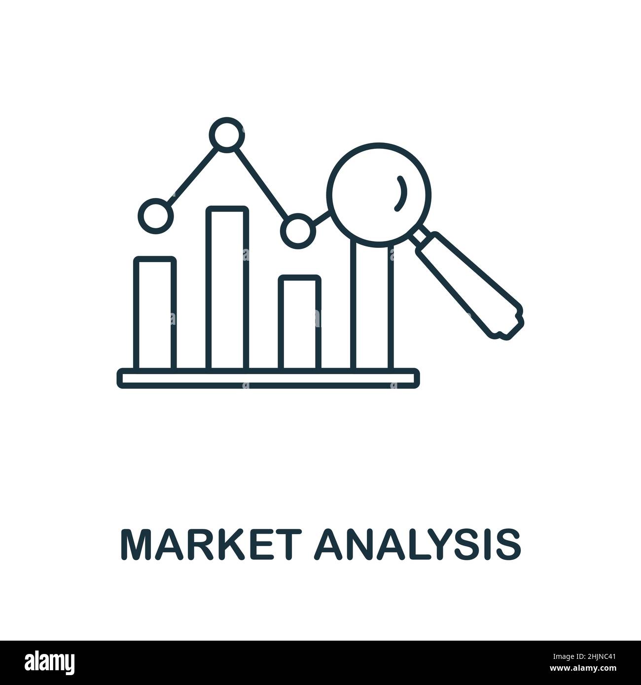 Market Analysis icon. Line element from market economy collection ...