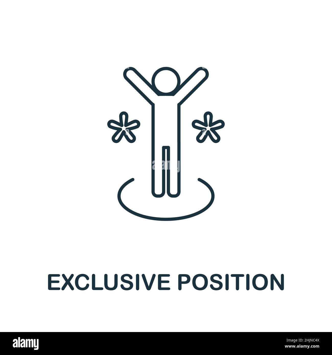 Exclusive Position icon. Line element from market economy collection ...
