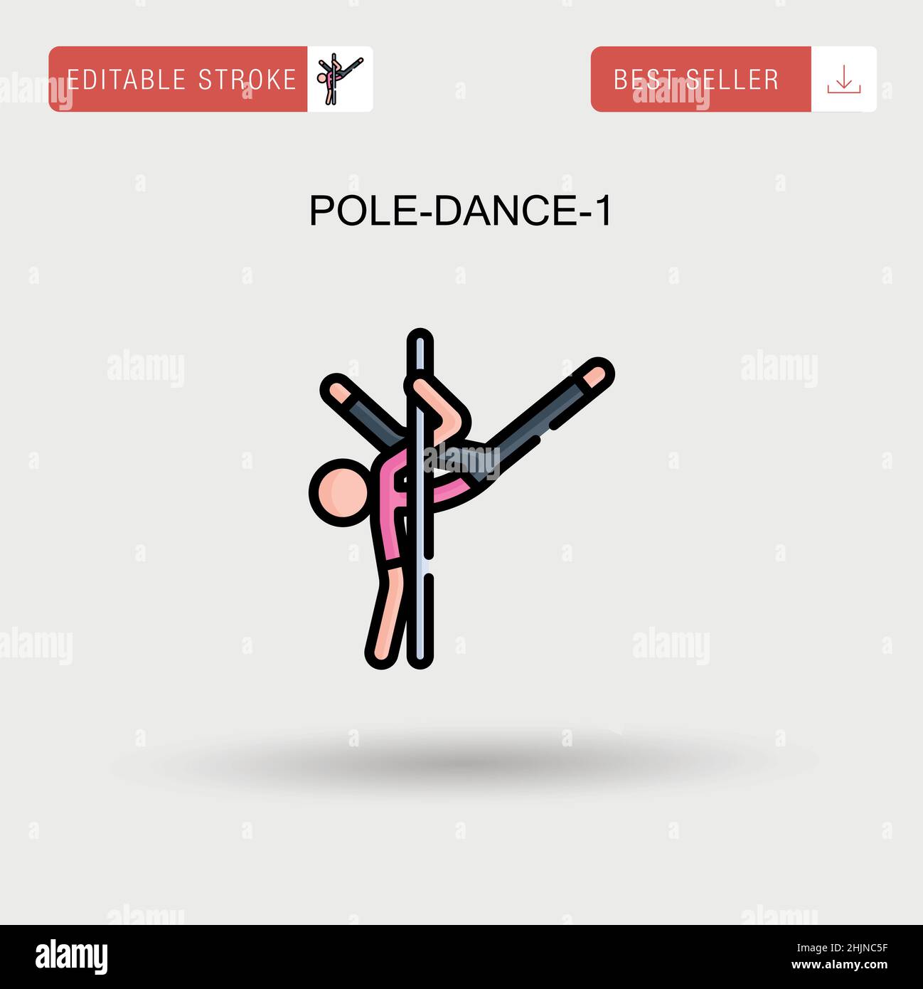 Pole-dance-1 Simple vector icon Stock Vector Image & Art - Alamy