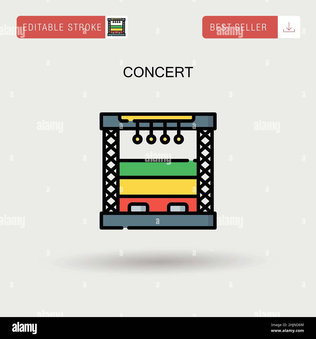 Concert Simple vector icon Stock Vector Image & Art - Alamy