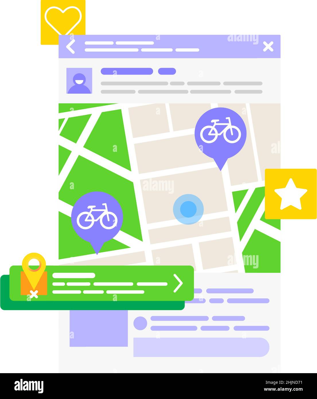 GPS app on mobile icon find bicycle vector Stock Vector Image & Art - Alamy