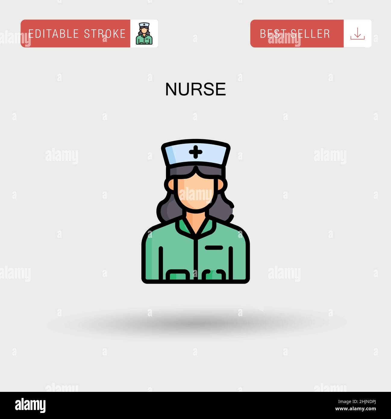 Nurse Simple vector icon Stock Vector Image & Art - Alamy