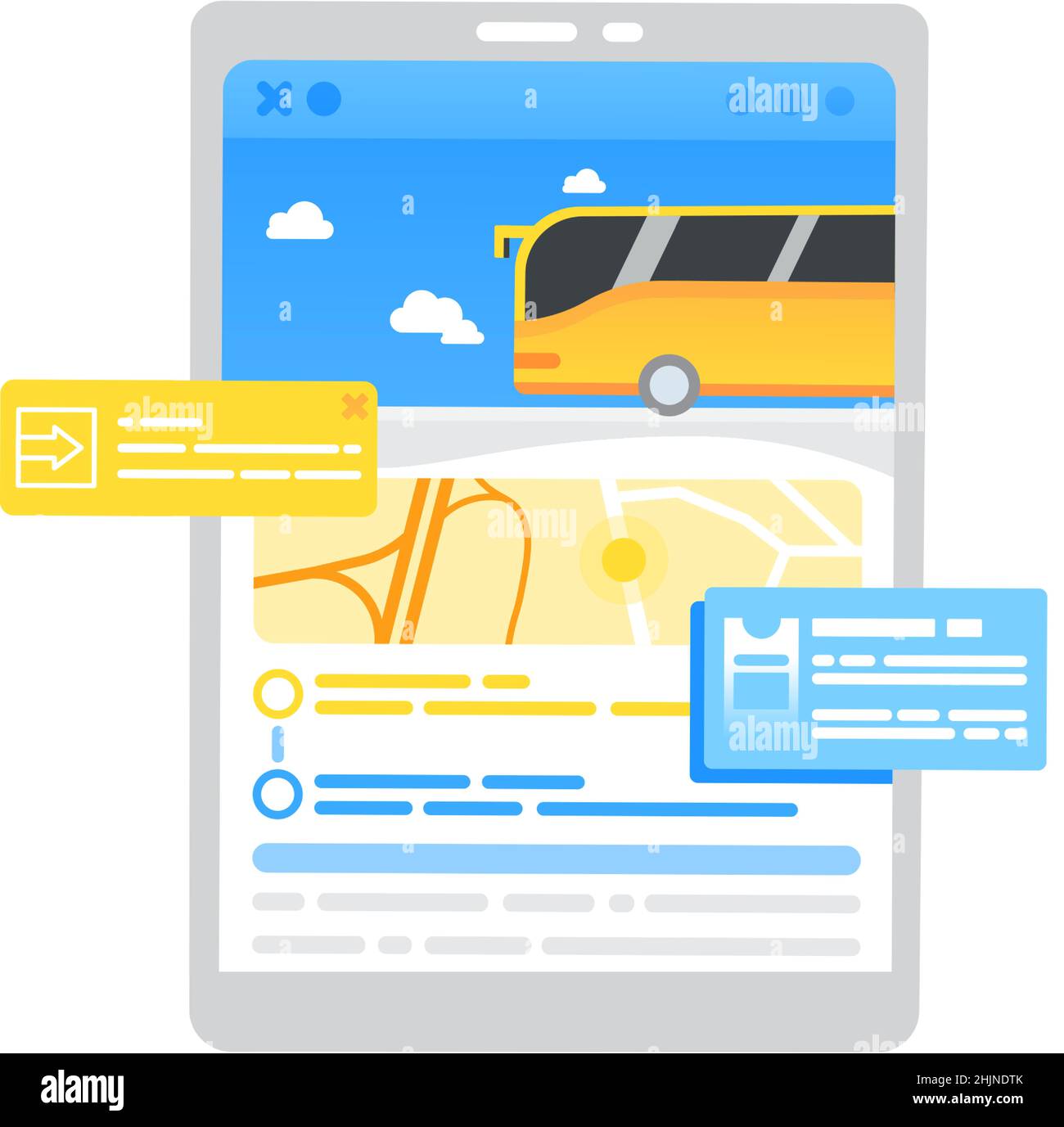 Mobile information bus Stock Vector Images - Alamy