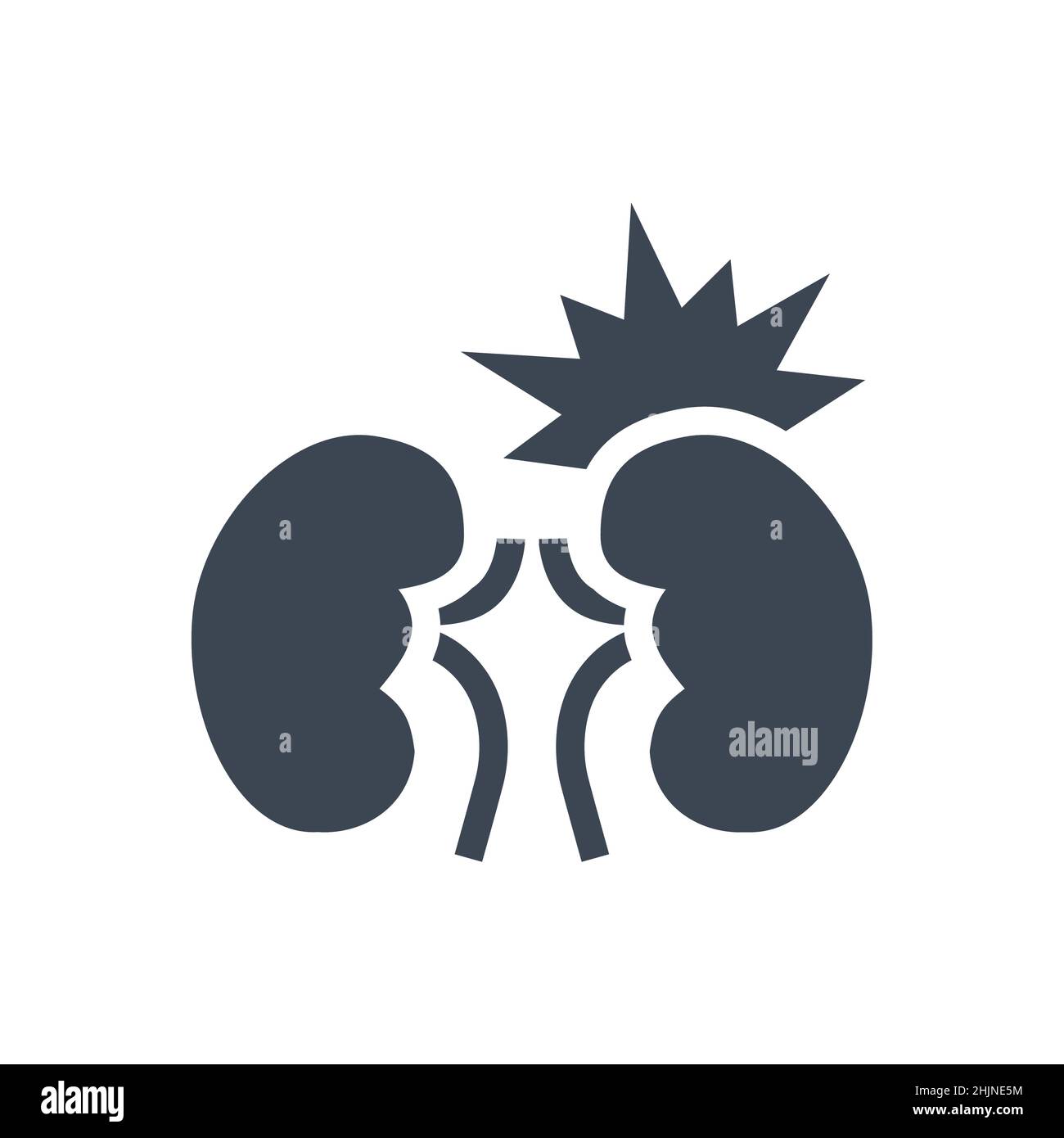 Kidney pain related vector glyph icon Stock Vector Image & Art - Alamy