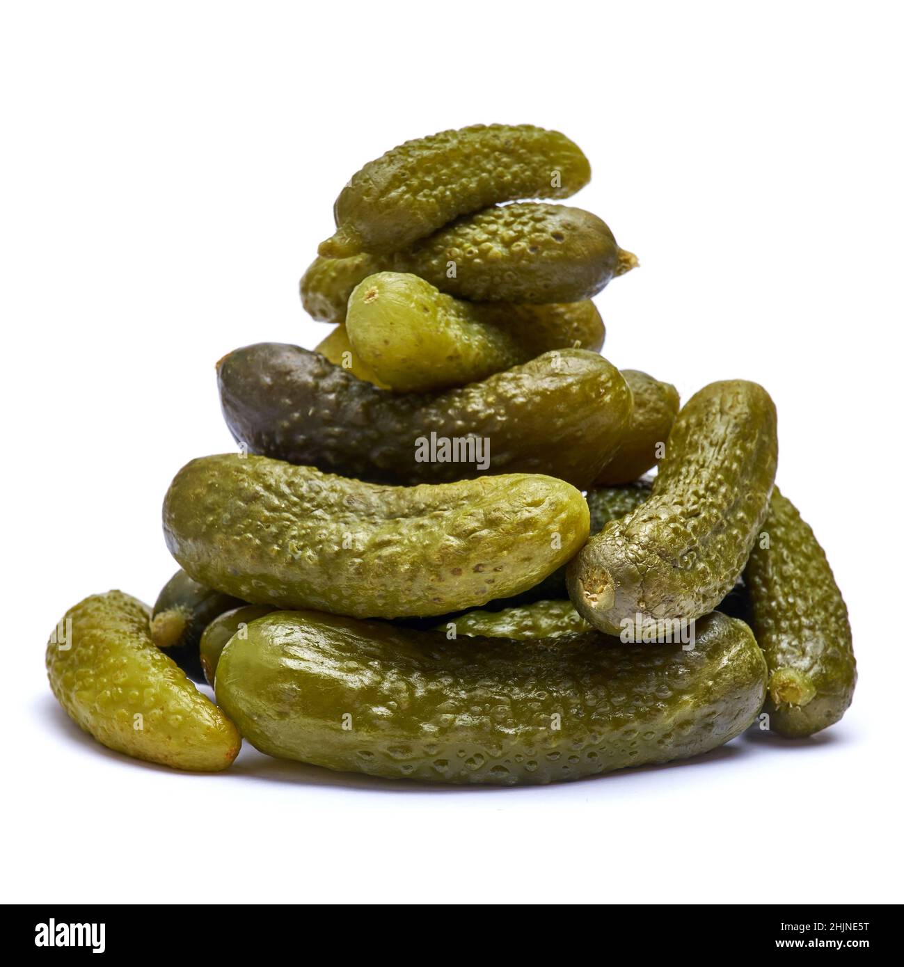 Tasty Whole green cornichon isolated on a white background Stock Photo ...