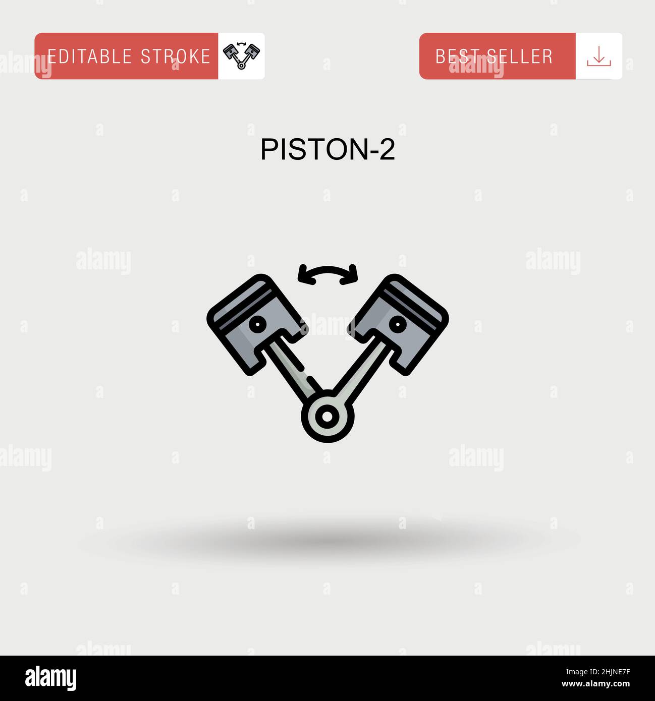 Piston-2 Simple vector icon Stock Vector Image & Art - Alamy