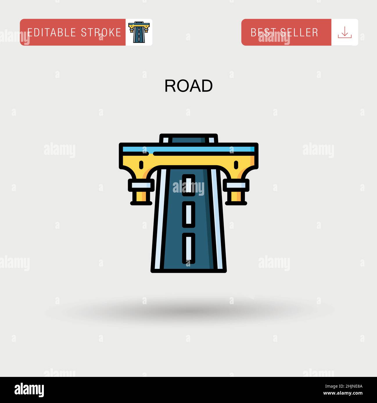 Beautiful landscape rural road Stock Vector Images - Alamy