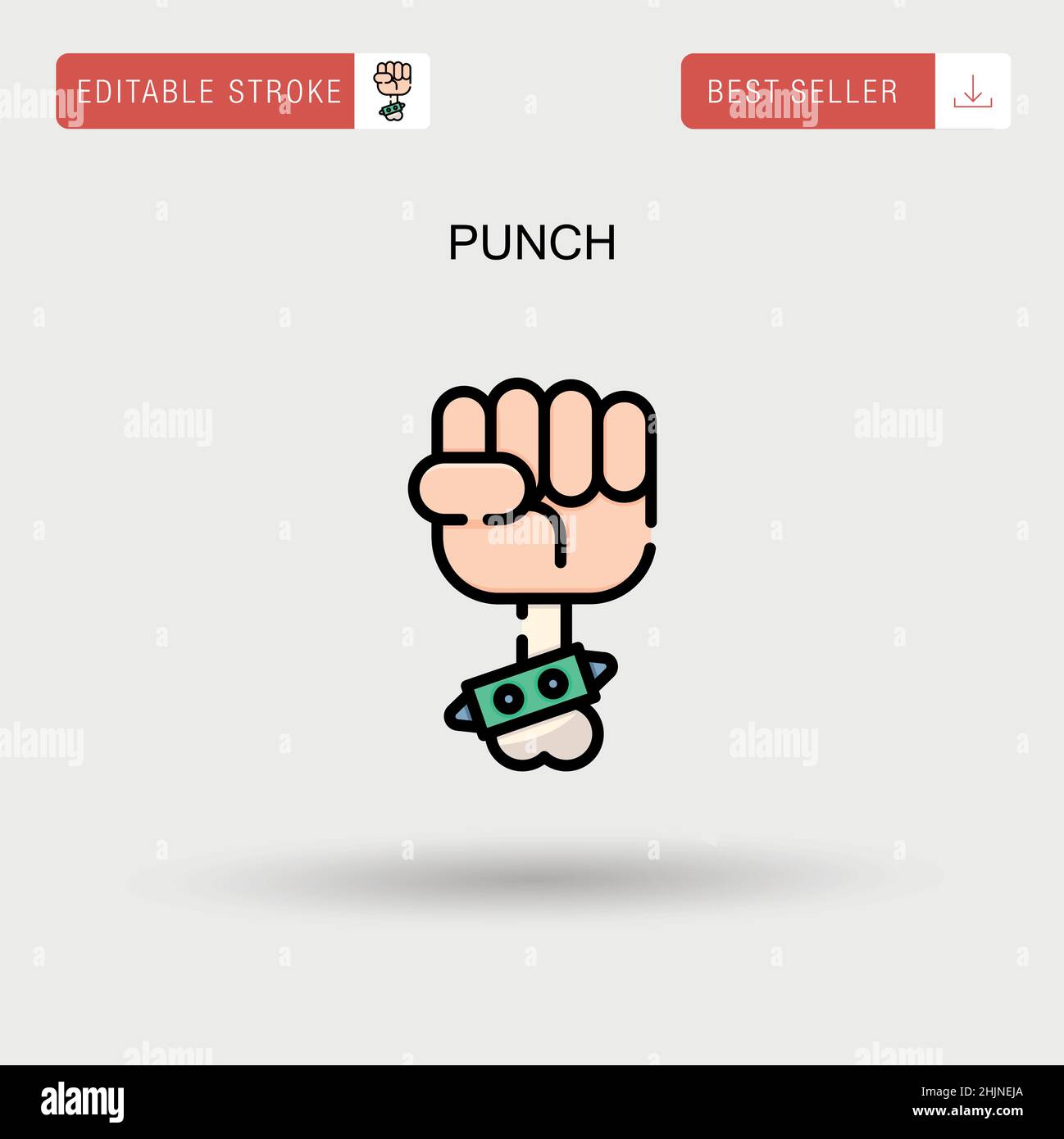 Punch Simple vector icon Stock Vector Image & Art - Alamy