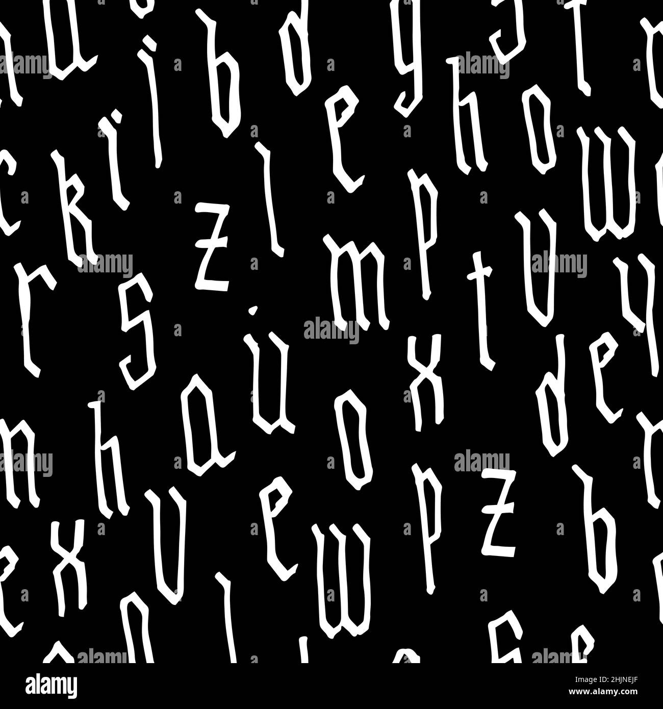 Pattern seamless Gothic style alphabet calligraphy, lettering. European ...