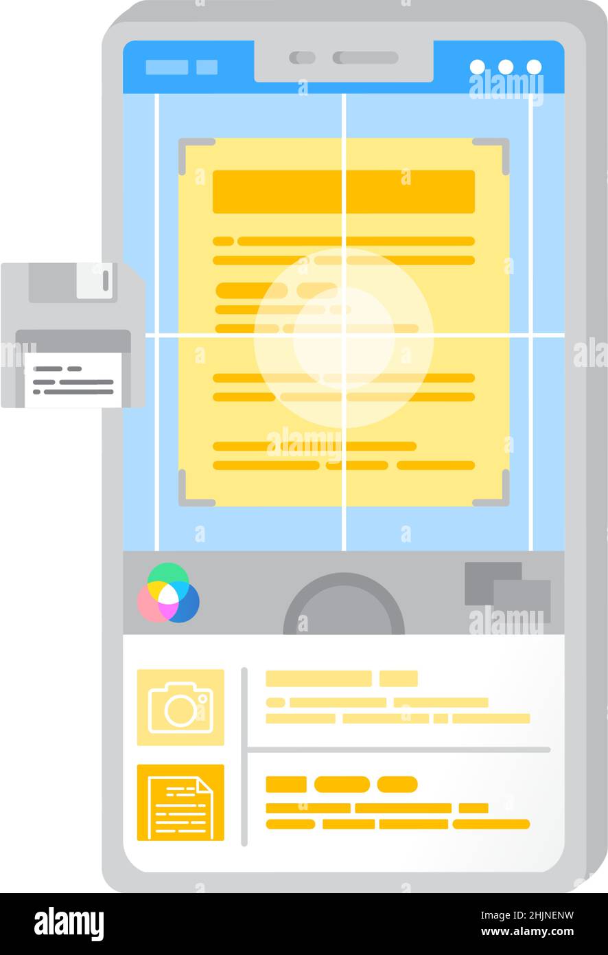 File icon document scan by mobile app vector Stock Vector Image & Art ...
