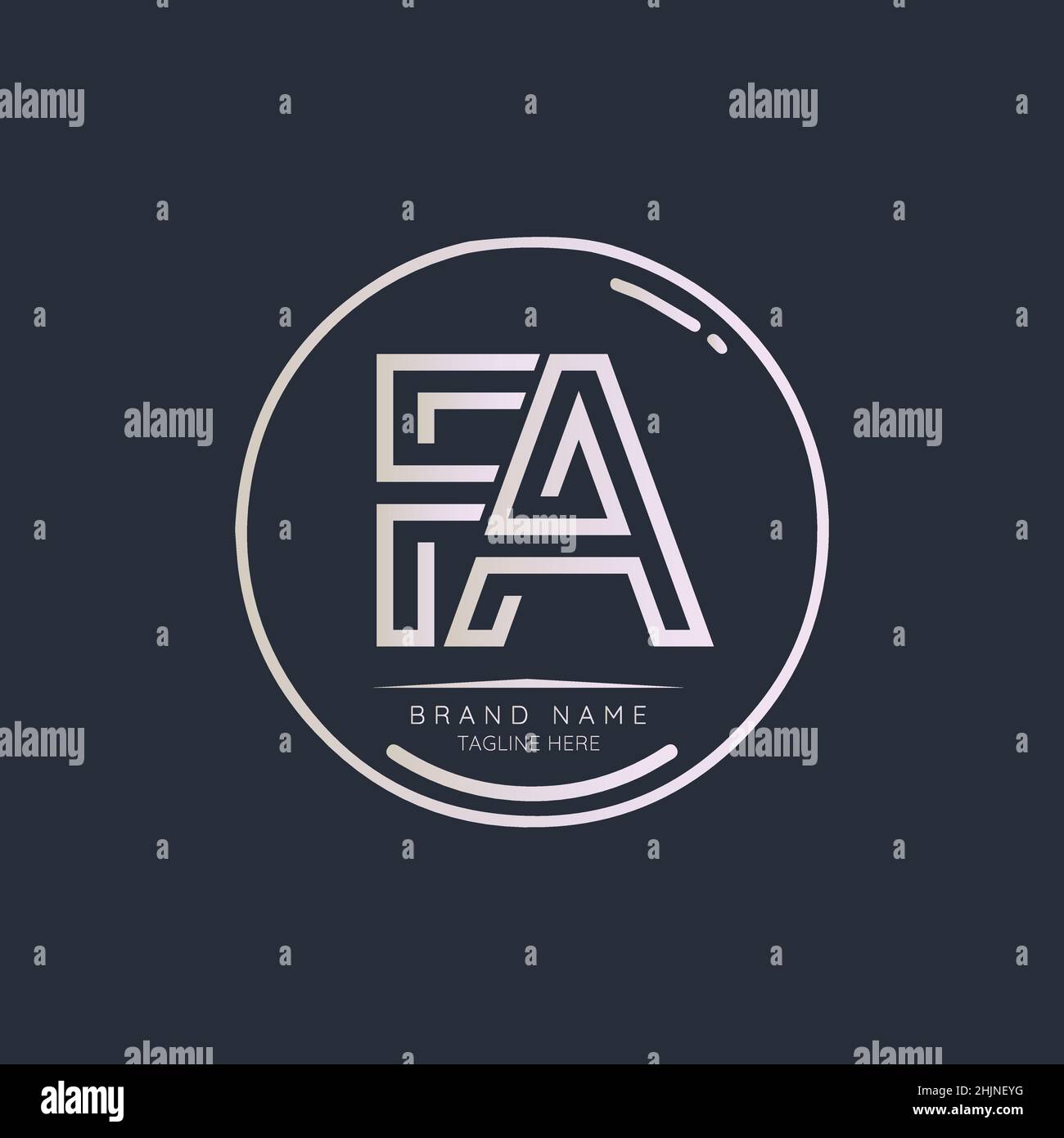 Creative FA initial letter logo design elements. Modern Minimalist ...