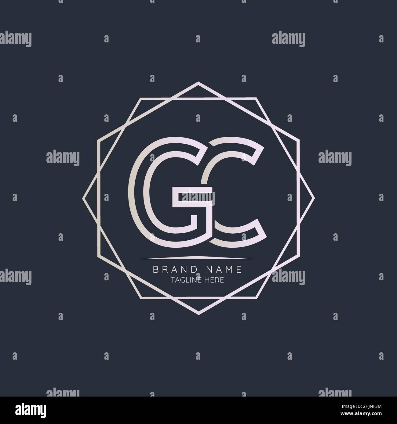 Creative GC initial letter logo design elements. Modern Minimalist ...