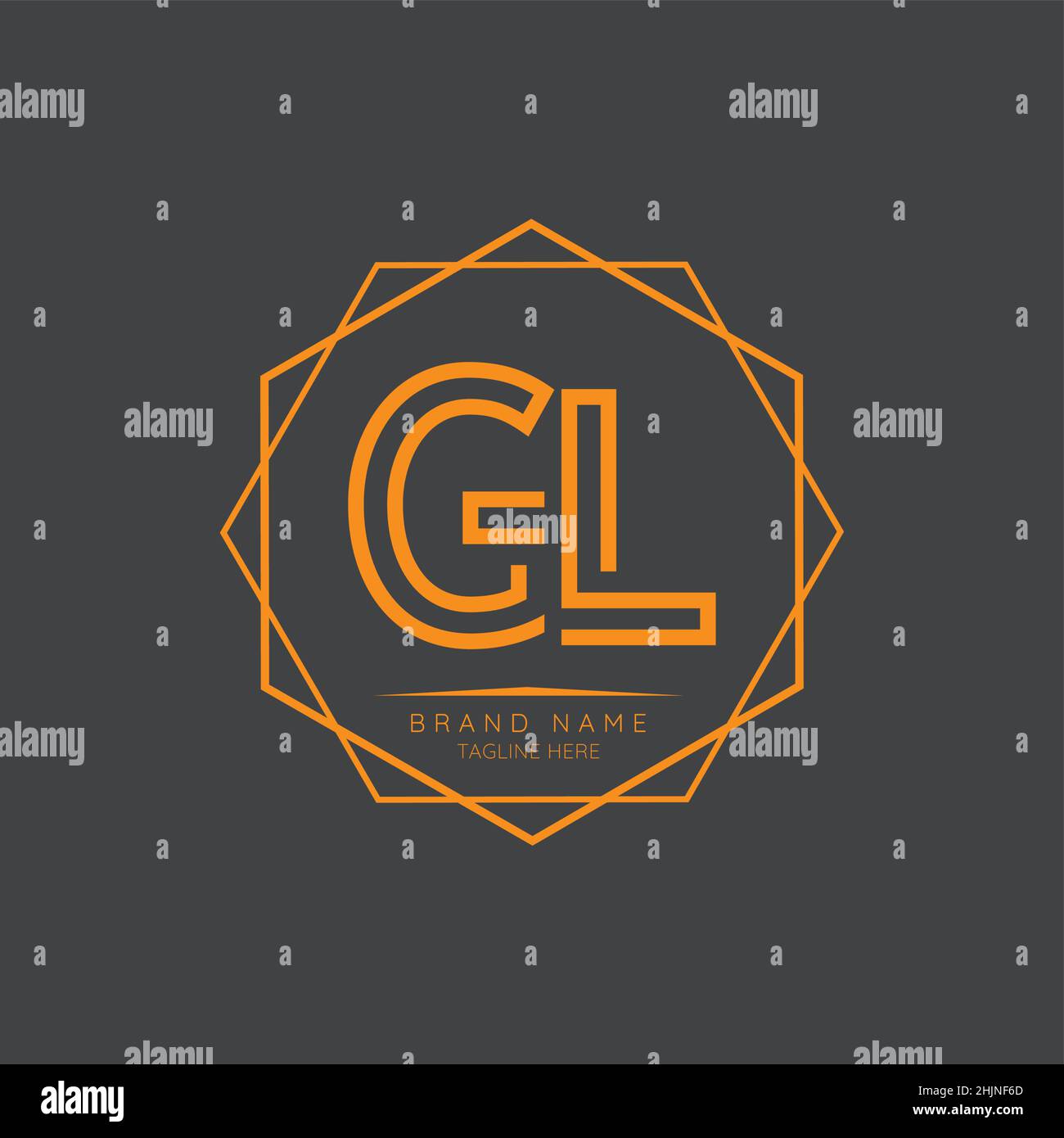 Creative GL initial letter logo design elements. Modern Minimalist ...