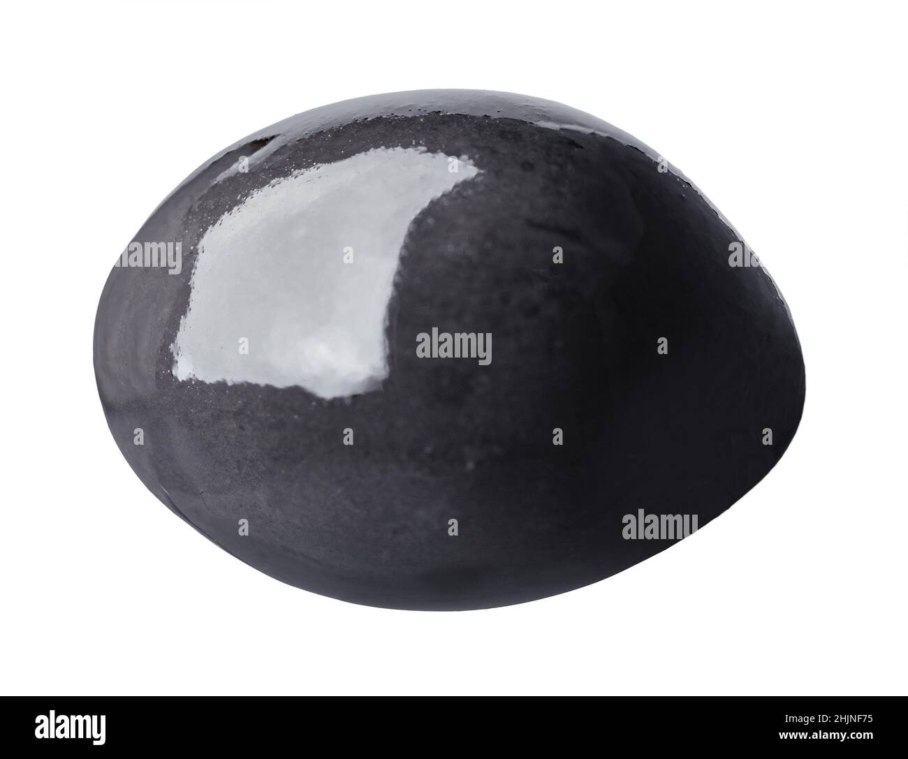 Single black olive isolated on white background Stock Photo - Alamy