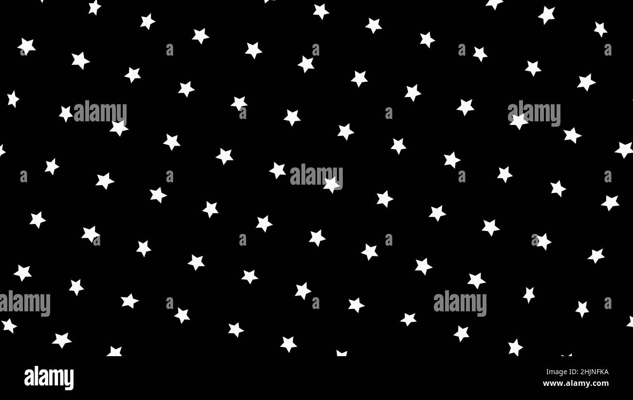 Beautiful cartoon animation of the small white stars moving down ...