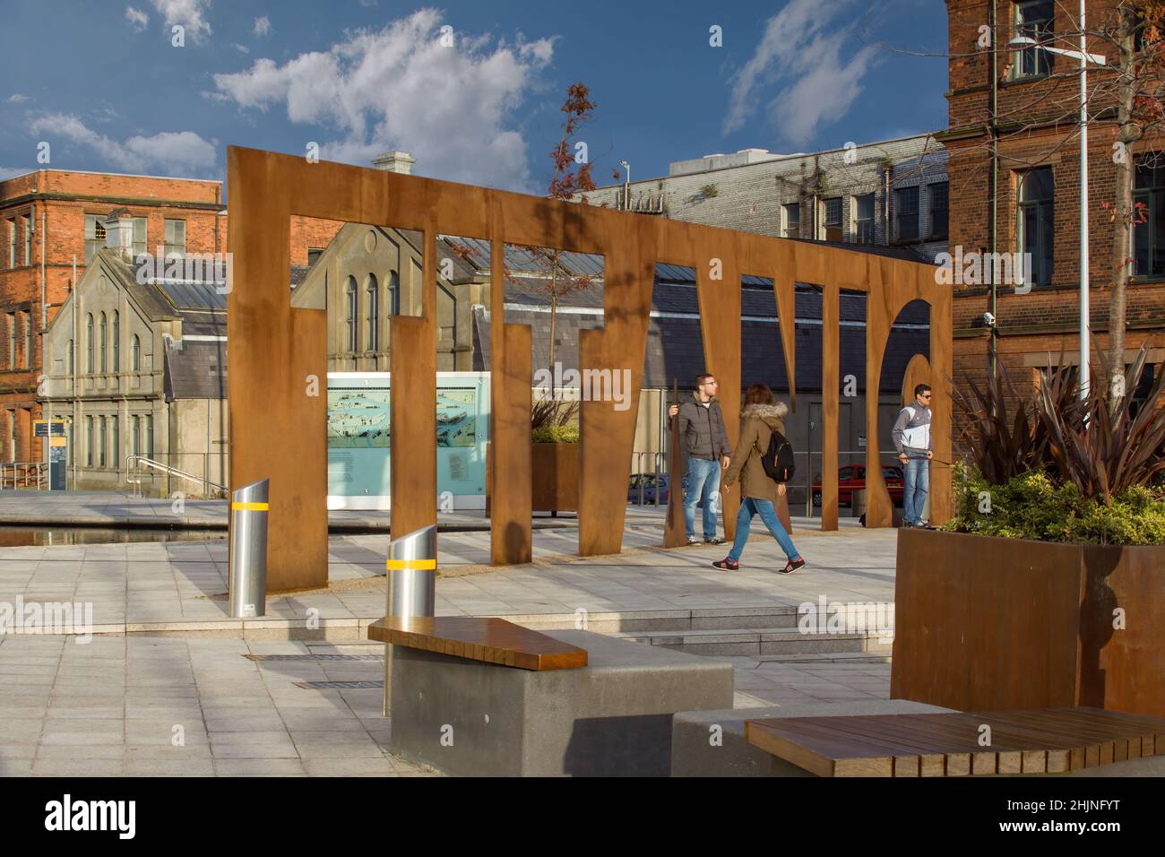 Titanic exhibition centre at Hamilton Dock, Belfast., Northern Ireland ...