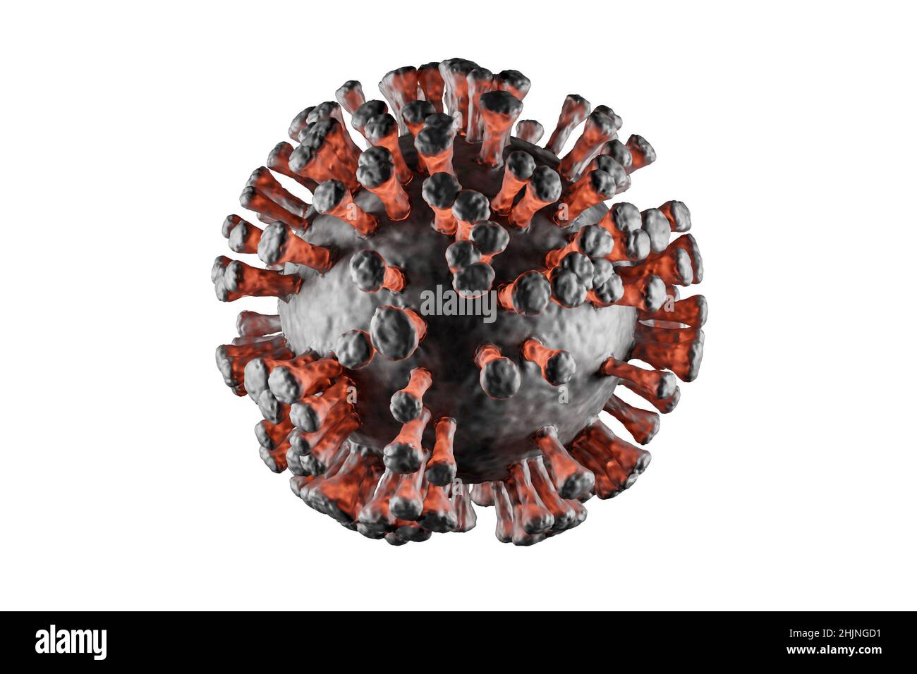 Illustration of a single virus cell isolated on white background ...