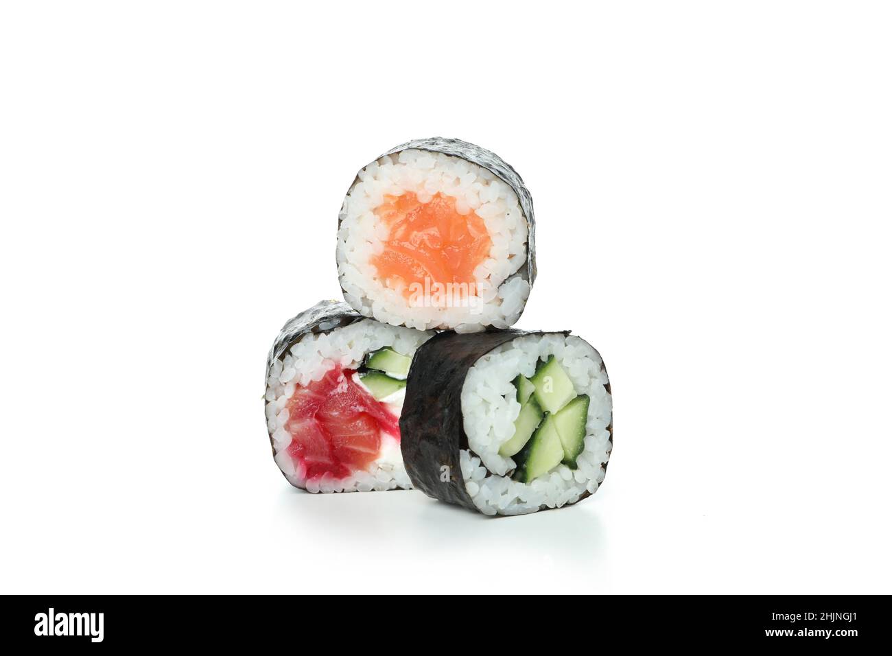 Group of maki isolated on white background Stock Photo - Alamy