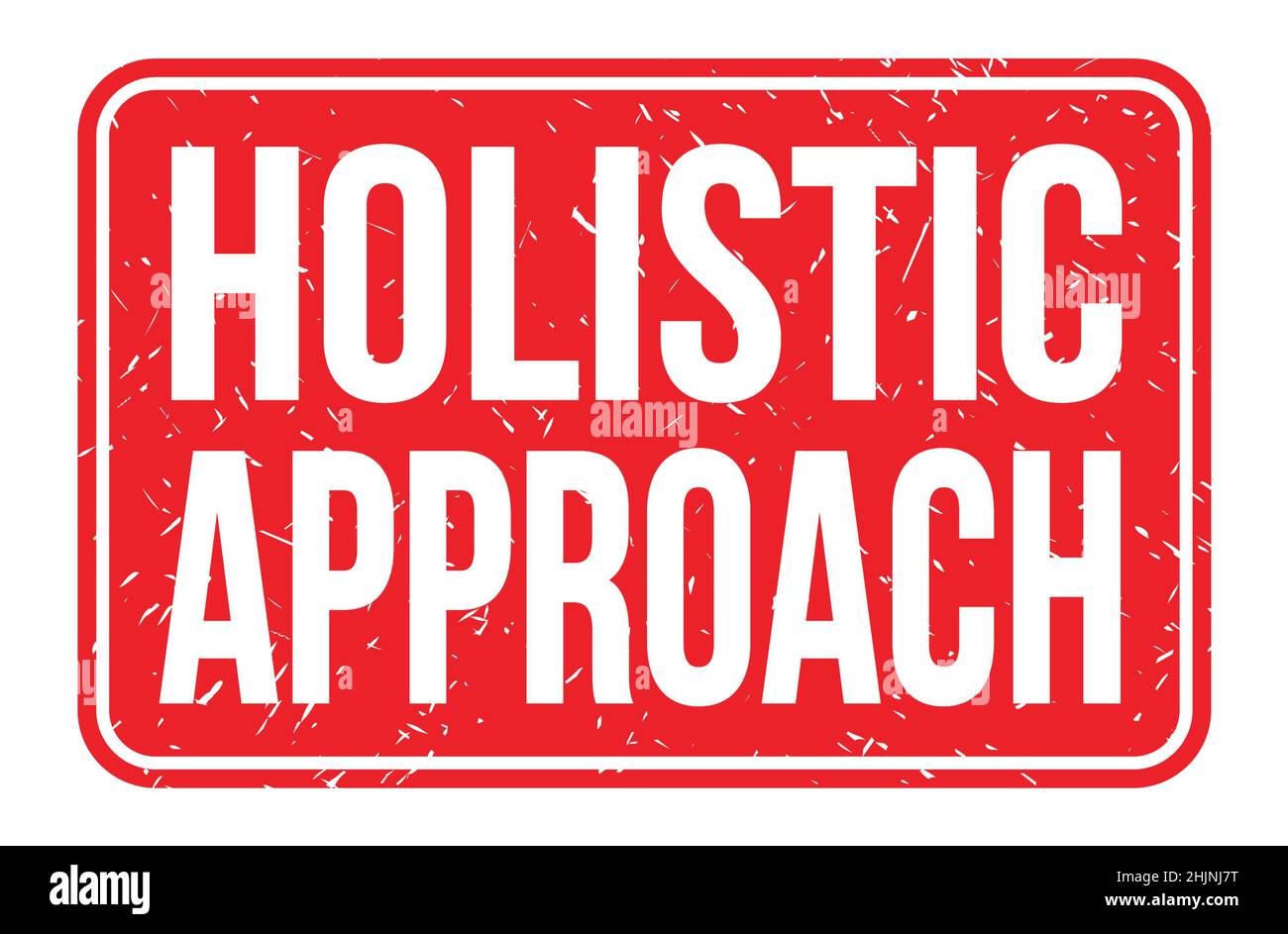 HOLISTIC APPROACH, words written on red rectangle stamp sign Stock ...