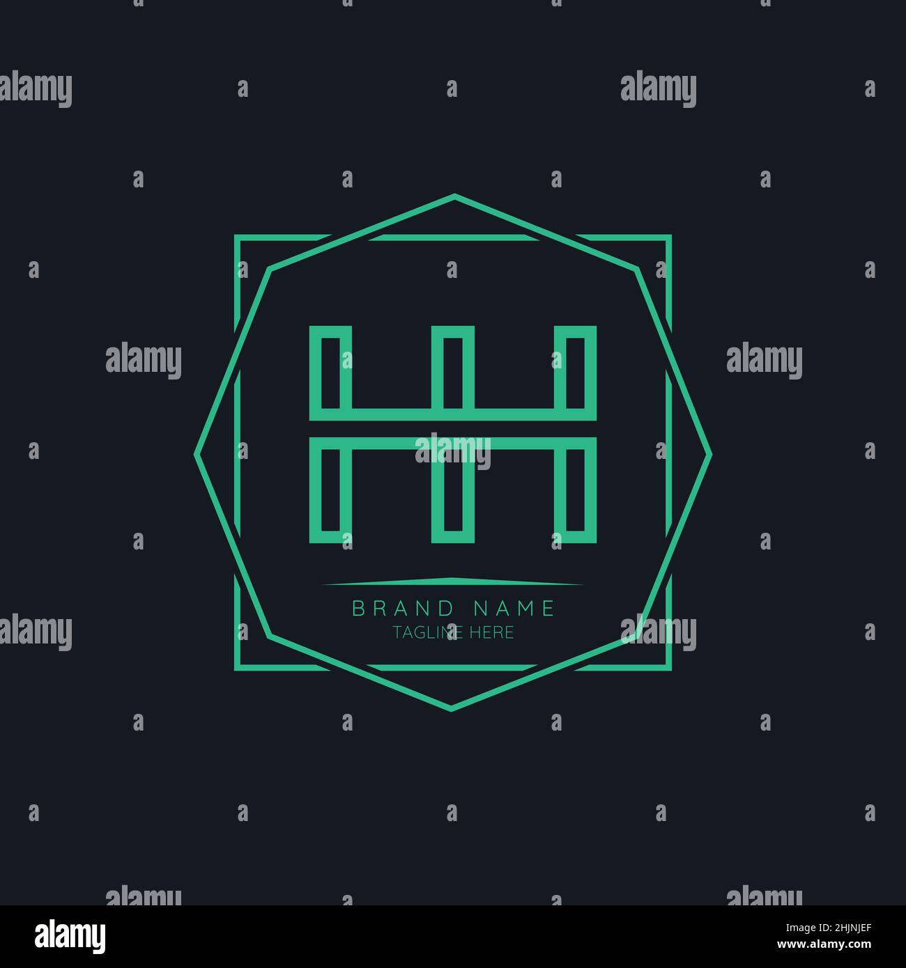Creative HH initial letter logo design elements. Modern Minimalist ...