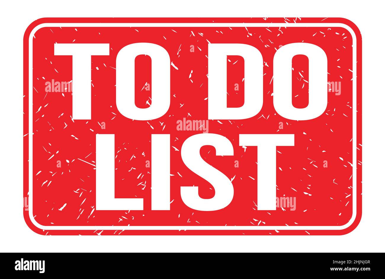 TO DO LIST, words written on red rectangle stamp sign Stock Photo - Alamy