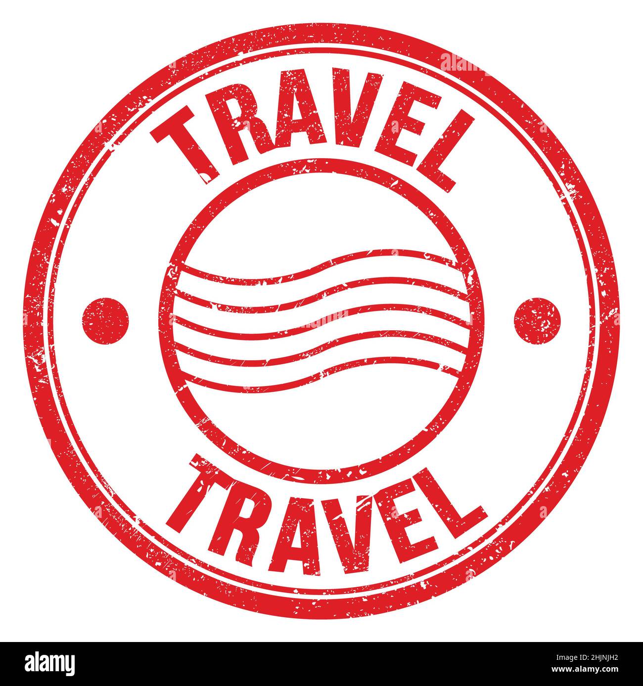 TRAVEL word written on red round postal stamp sign Stock Photo - Alamy