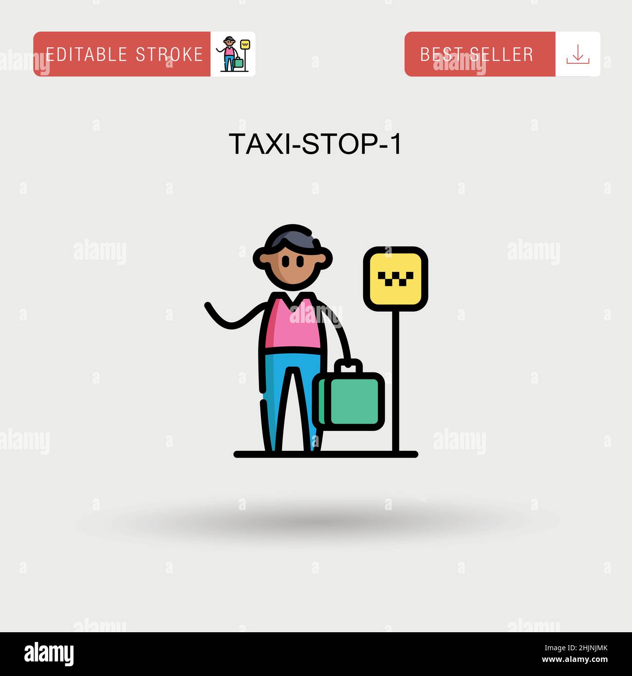 Waving for taxi Stock Vector Images - Alamy