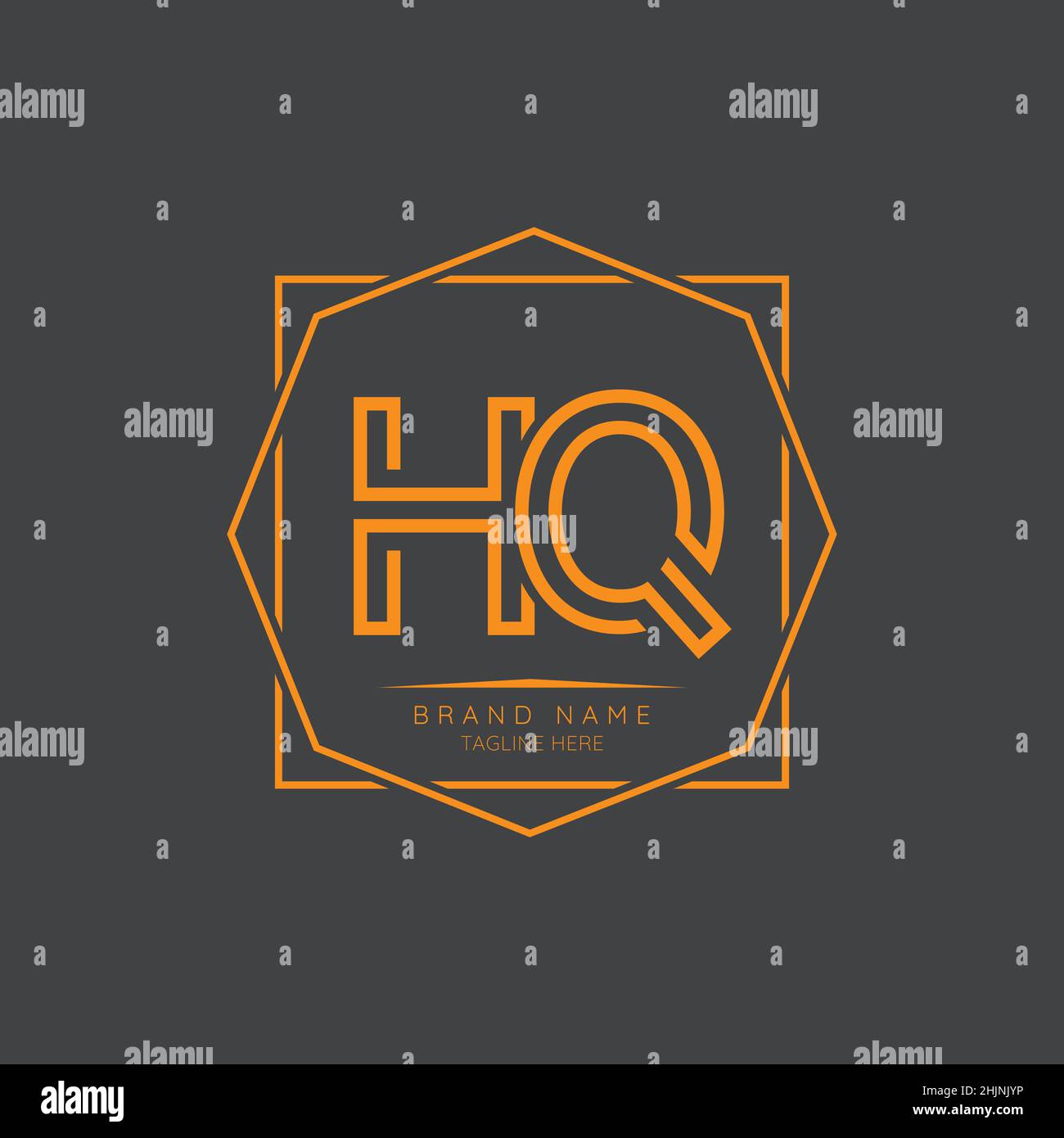 Creative HQ initial letter logo design elements. Modern Minimalist ...
