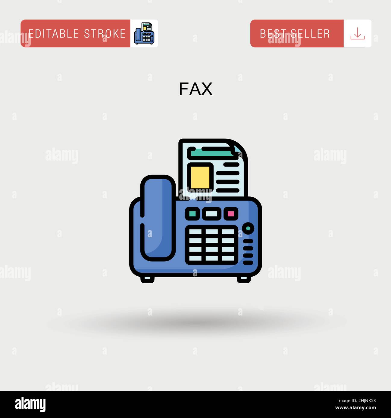 Fax phone icon flat Stock Vector Images - Alamy