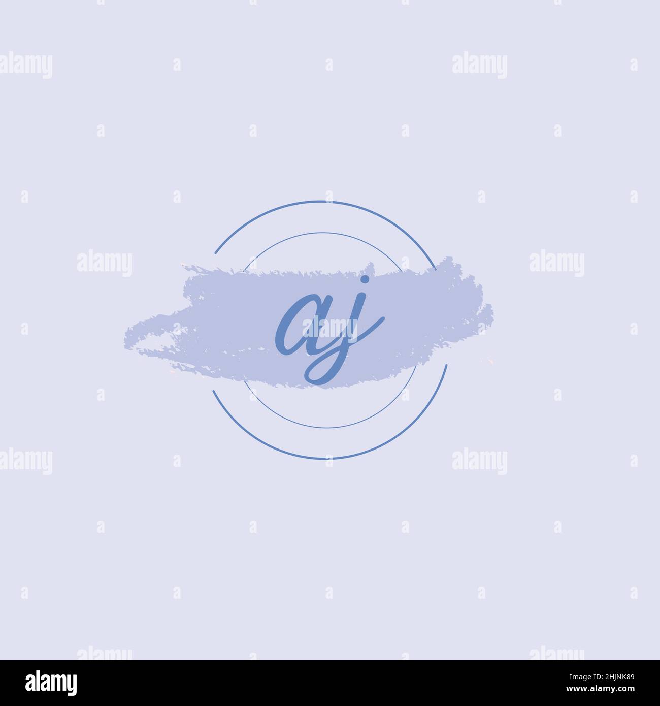 Initial letter alphabet AJ watercolor logo icon, Feminine signature ...