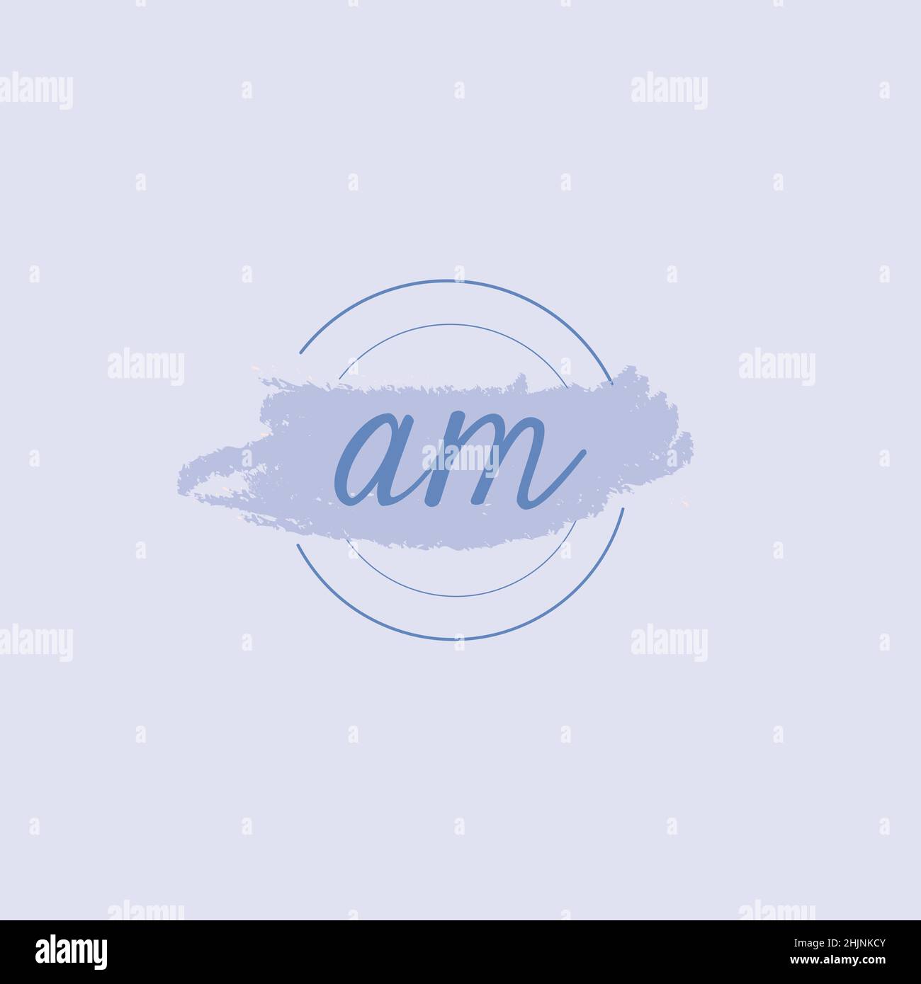 Initial letter alphabet AM watercolor logo icon, Feminine signature ...