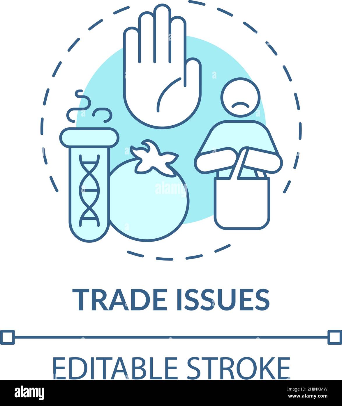 Trade issues turquoise concept icon Stock Vector Image & Art - Alamy