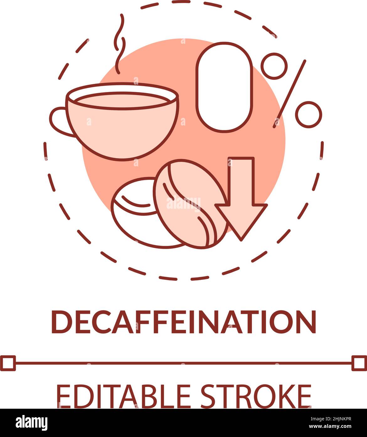 Decaffeination red concept icon Stock Vector Image & Art - Alamy