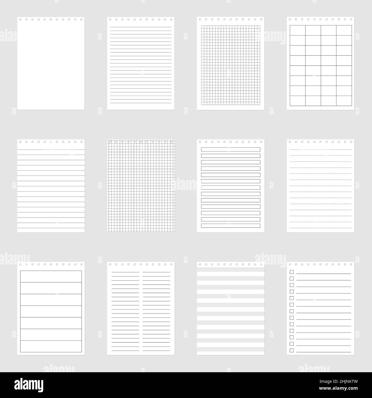 Set of note paper sheets, vector illustration Stock Vector Image & Art ...