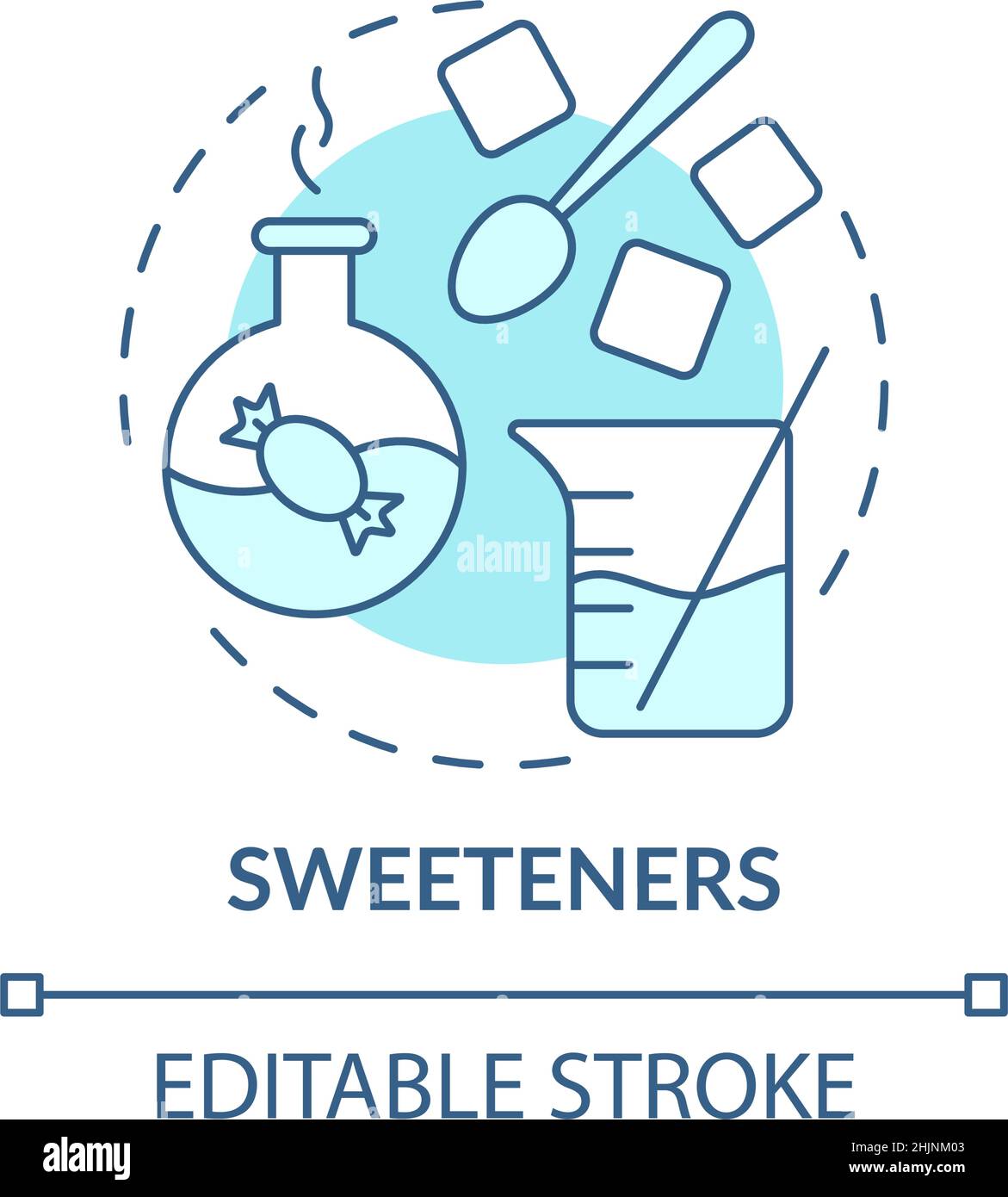 Sweeteners turquoise concept icon Stock Vector Image & Art - Alamy