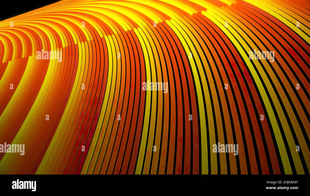 Abstract background of rotating looped bright lines. Animation. Solid ...