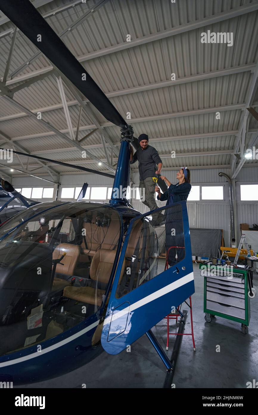 Inspecting plane hi-res stock photography and images - Alamy