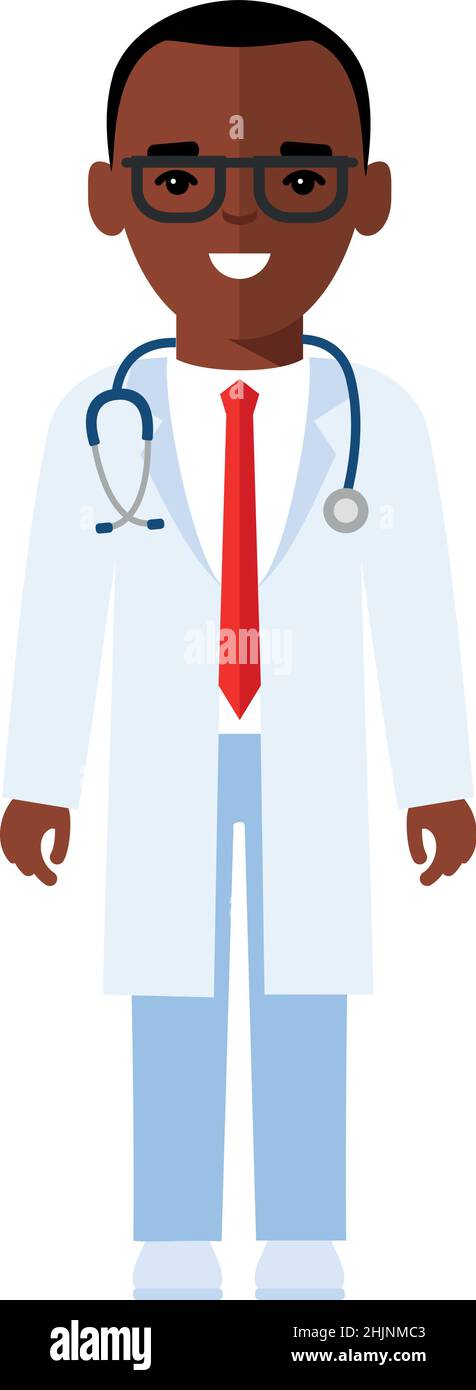 Vector Illustration of a Doctor with stethoscope Stock Vector Image ...